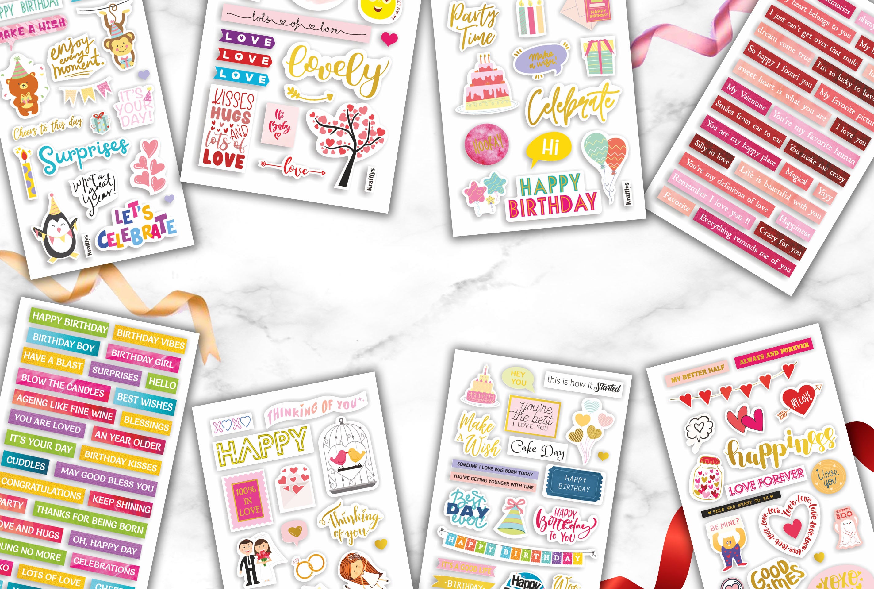 3D STICKERS | SCRAPBOOKING STICKER - SELF ADHESIVE – Kraftlys